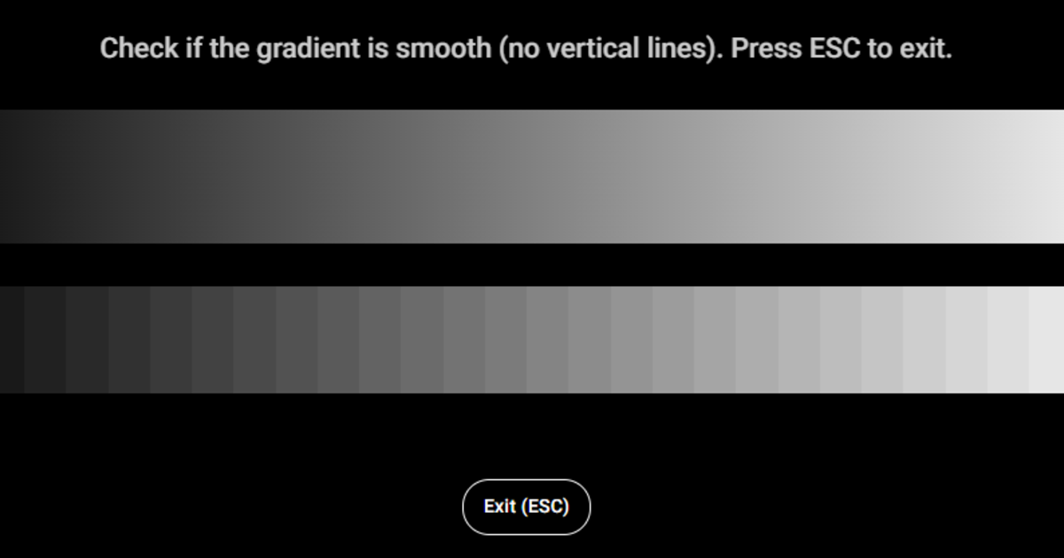 Monitor Grayscale Test - Black Level & Banding - iKnowABit